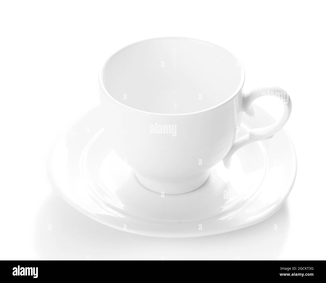 White cup isolated on white Stock Photo - Alamy