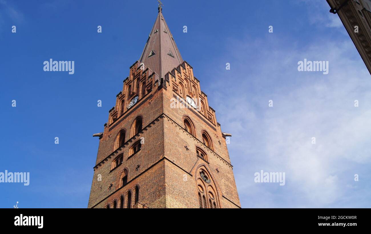 Low-angle shot of the St. Peter's Protestant church in Malmo, Sweden ...