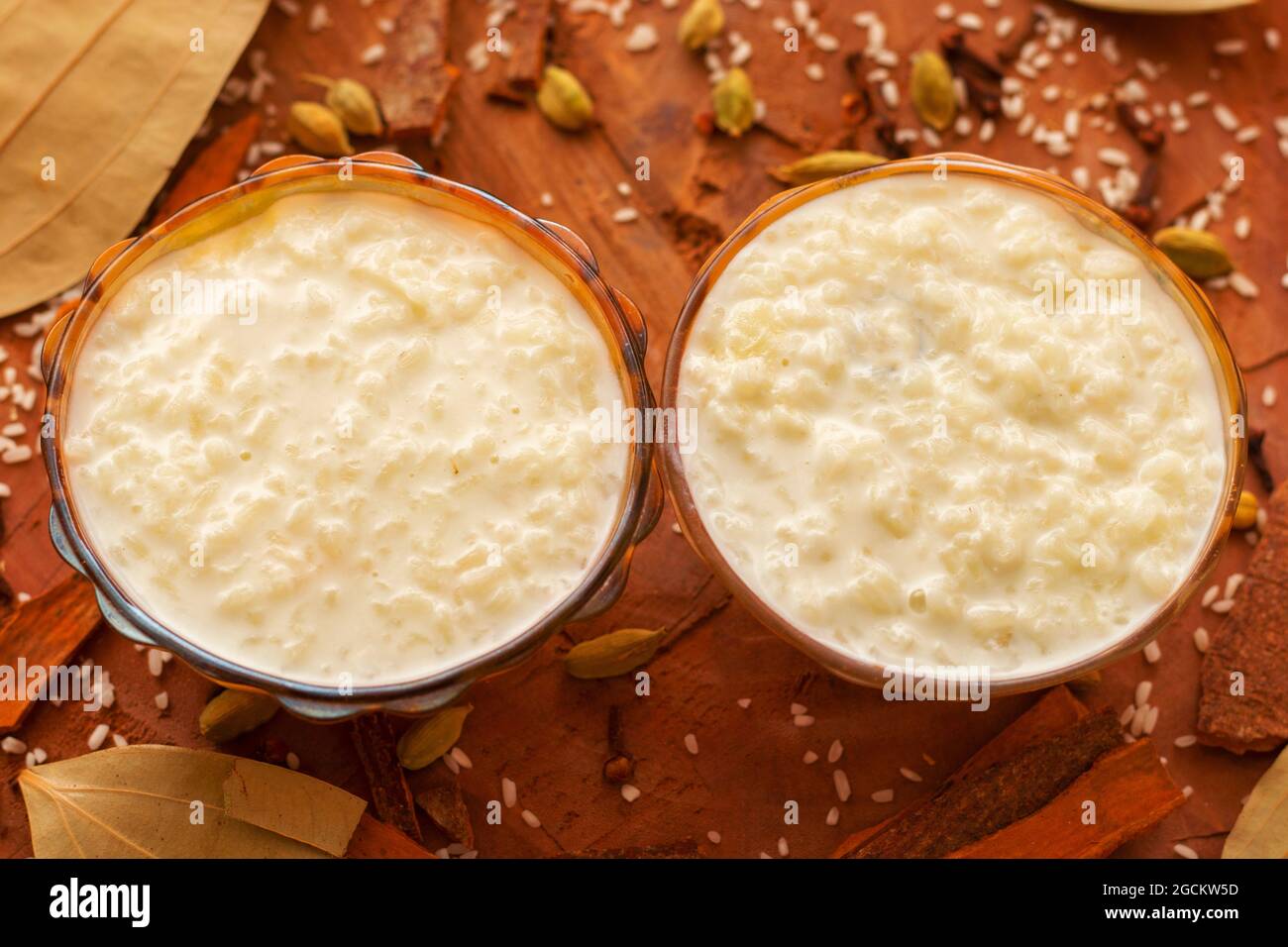 popular Indian dessert "kheer", "payesh" in Bengali.made of rice,milk ...