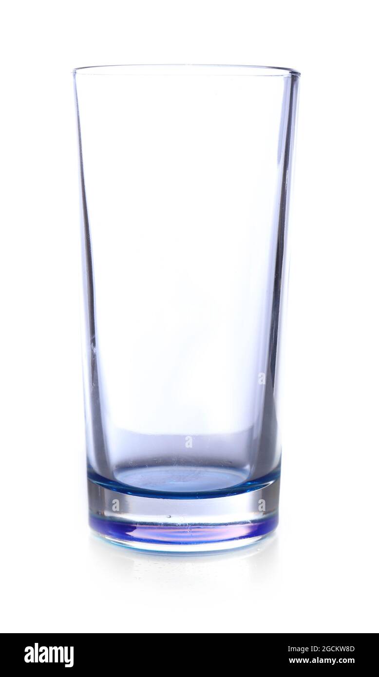 Empty glass, isolated on white Stock Photo - Alamy