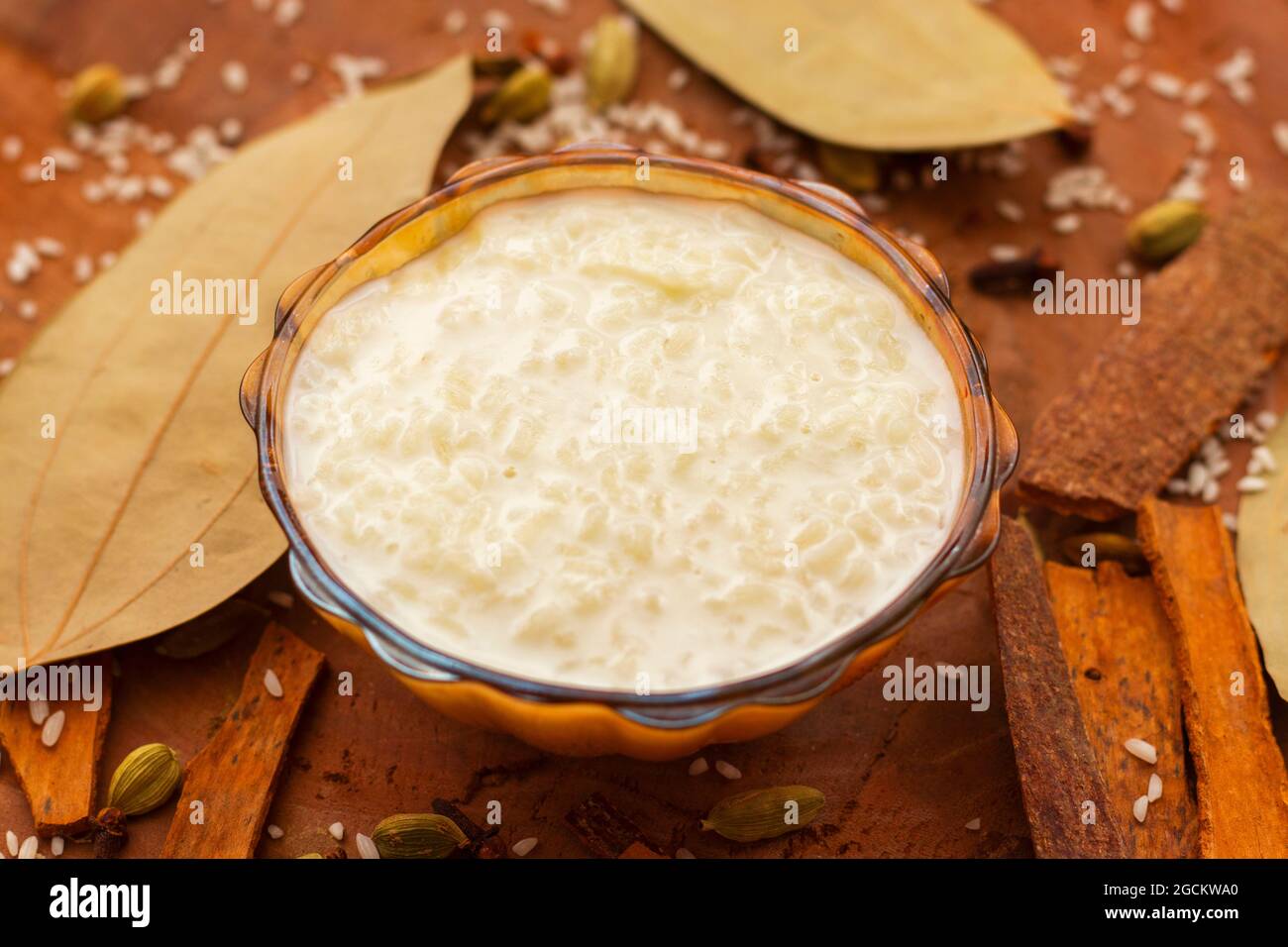 popular Indian dessert "kheer", "payesh" in Bengali.made of rice,milk ...