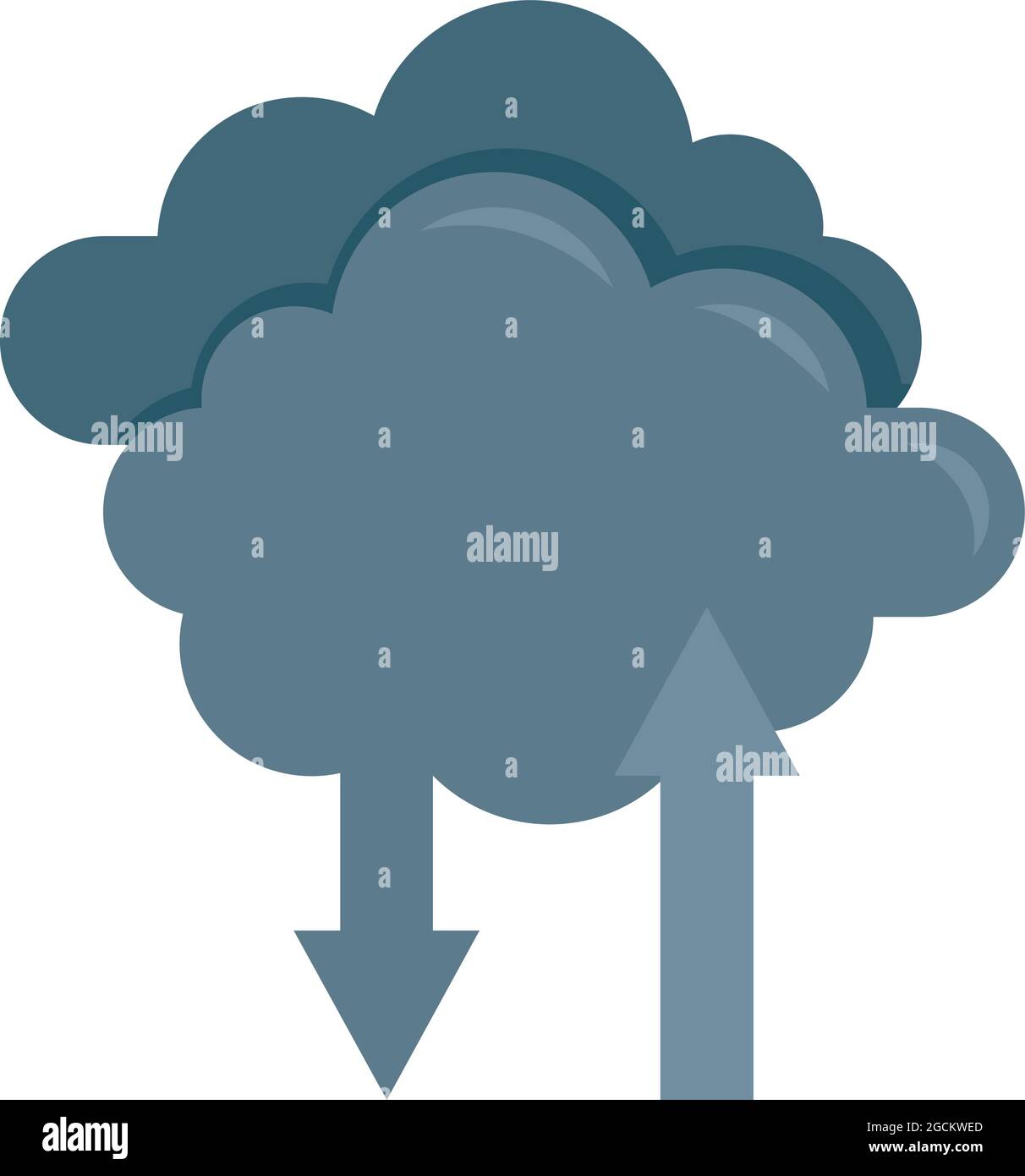 Storage data cloud icon. Flat illustration of storage data cloud vector ...