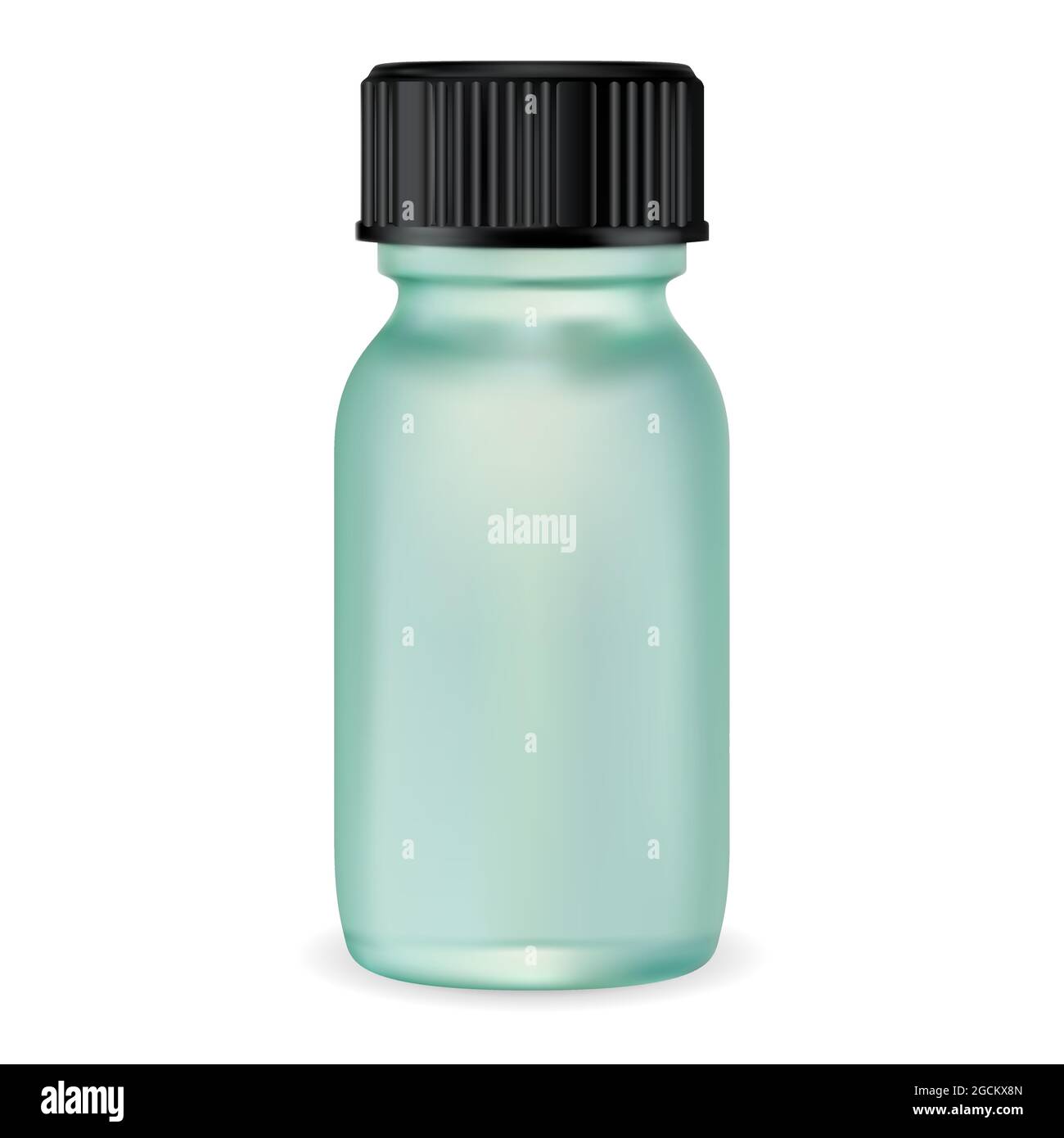 Essential oil glass container, small serum mockup, vector blank ...