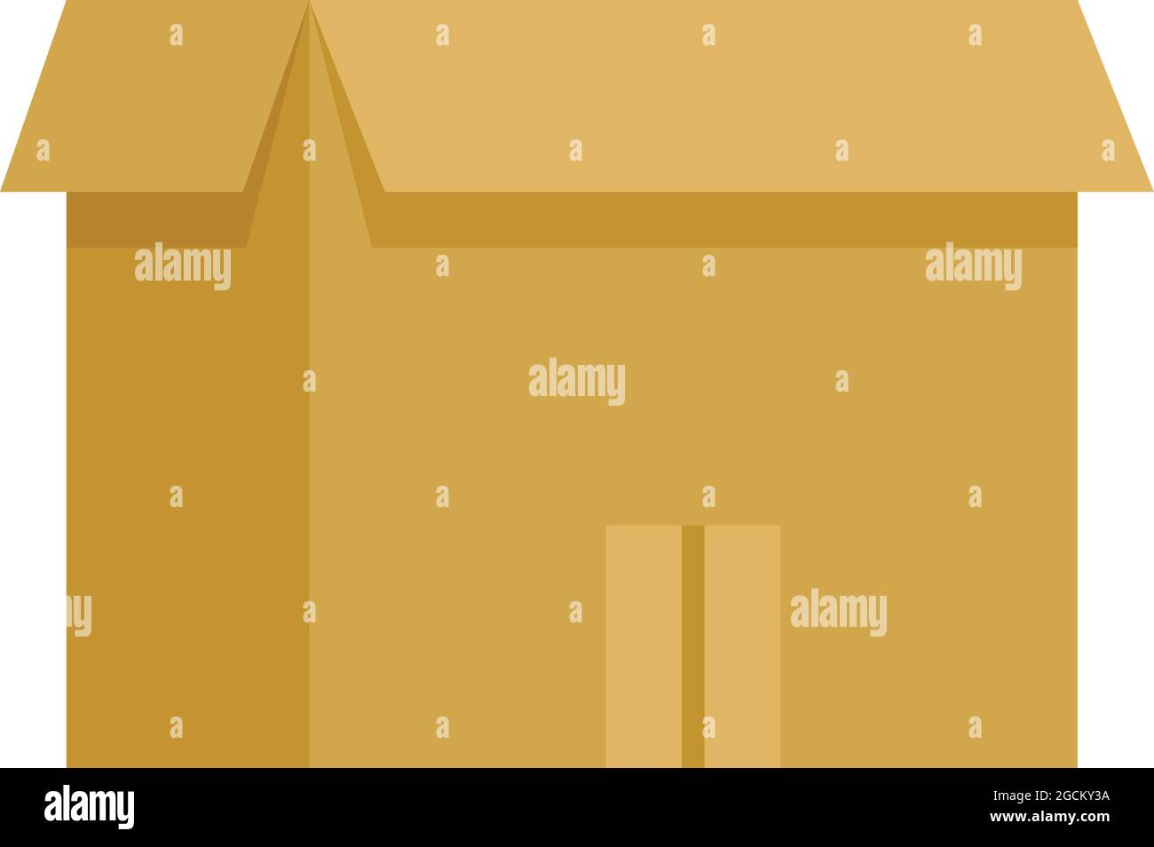 Storage objects box icon. Flat illustration of storage objects box ...