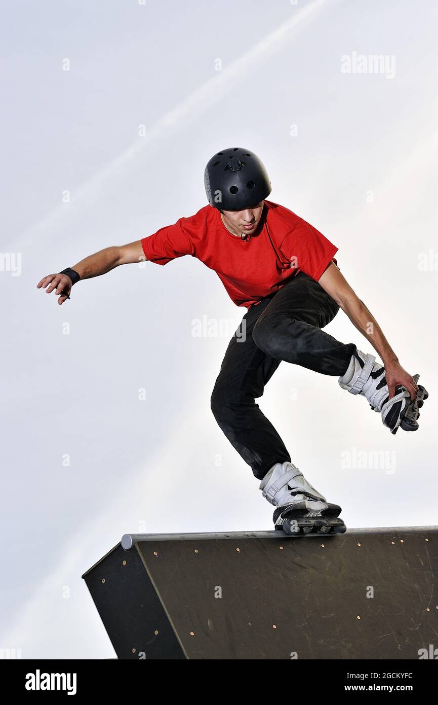 Inline skates and jump hi-res stock photography and images - Alamy