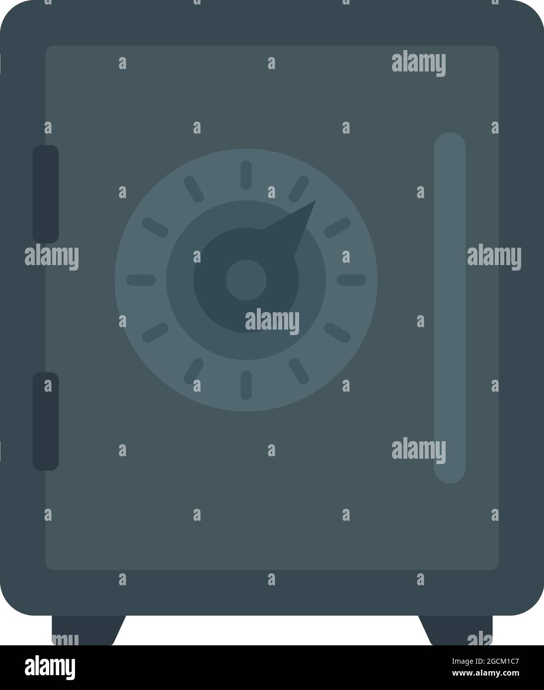 Money loan strongbox icon. Flat illustration of money loan strongbox ...