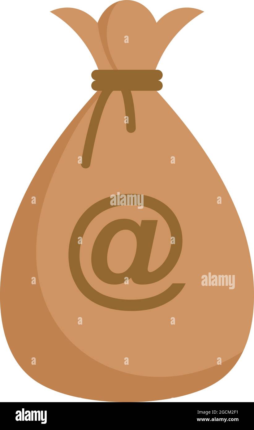 Money bag loan icon. Flat illustration of money bag loan vector icon ...