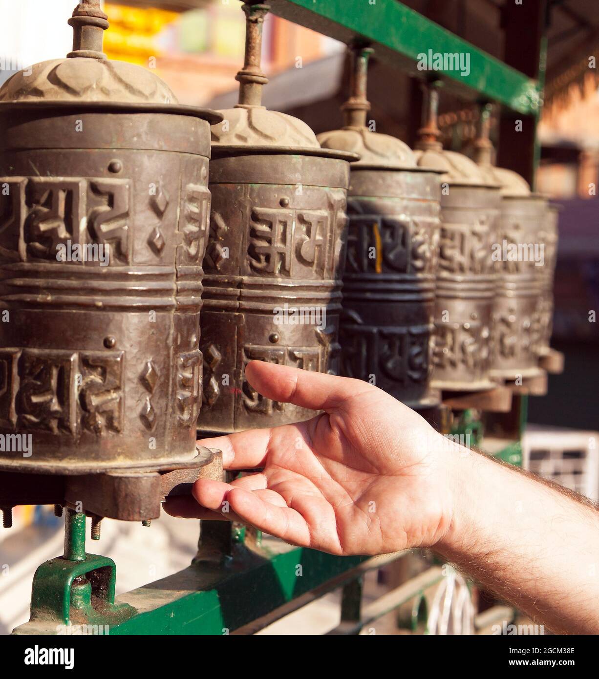 Boudhanath stupa prayer wheel hi-res stock photography and images - Alamy