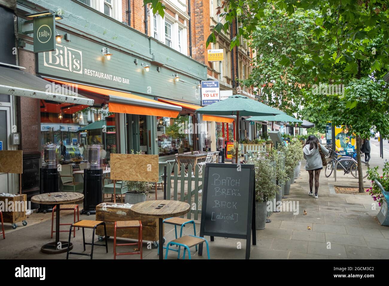 London- August, 2021: Ealing Broadway, a major high street in Ealing ...