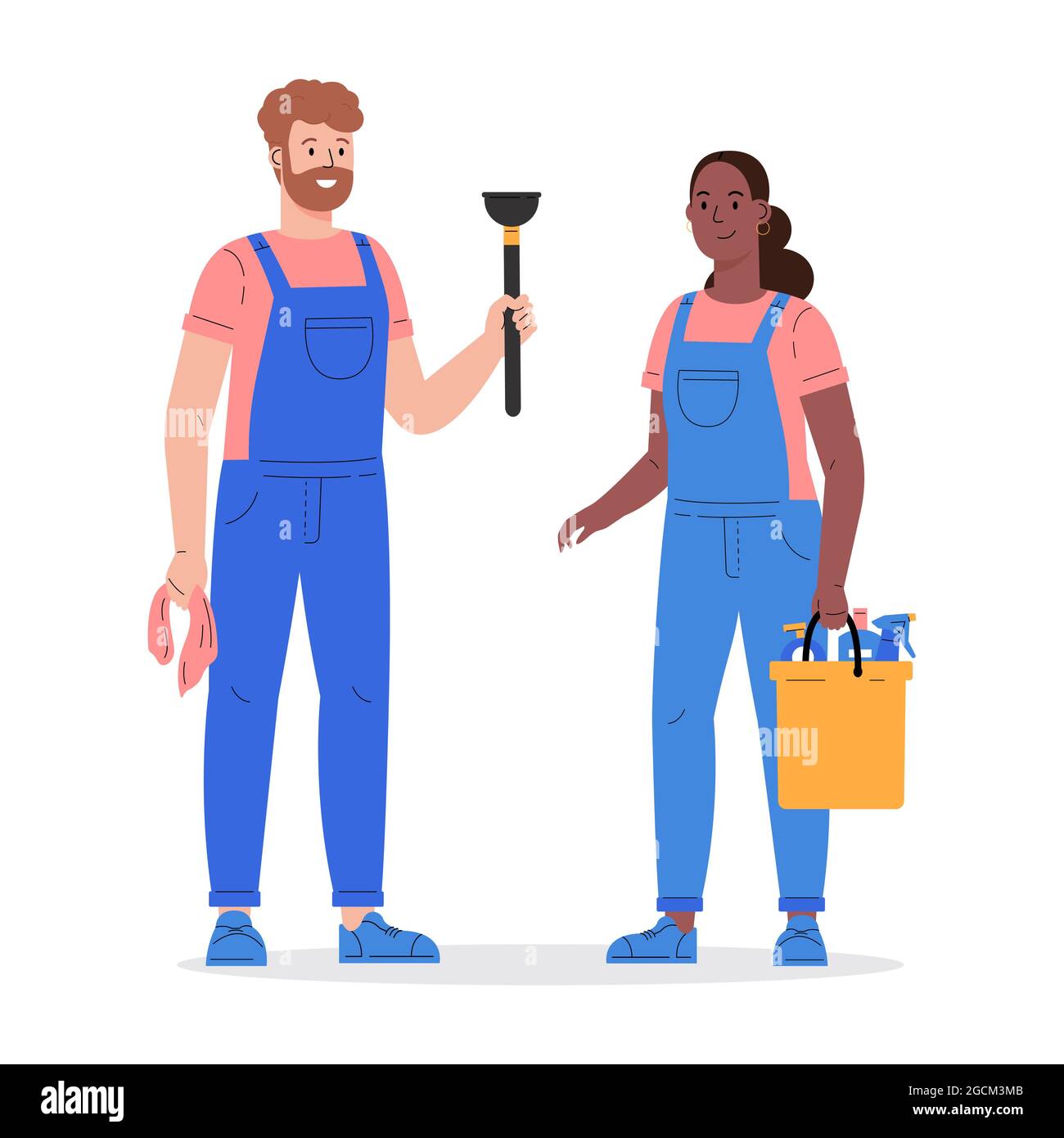 Staff cleaning Cut Out Stock Images & Pictures - Alamy