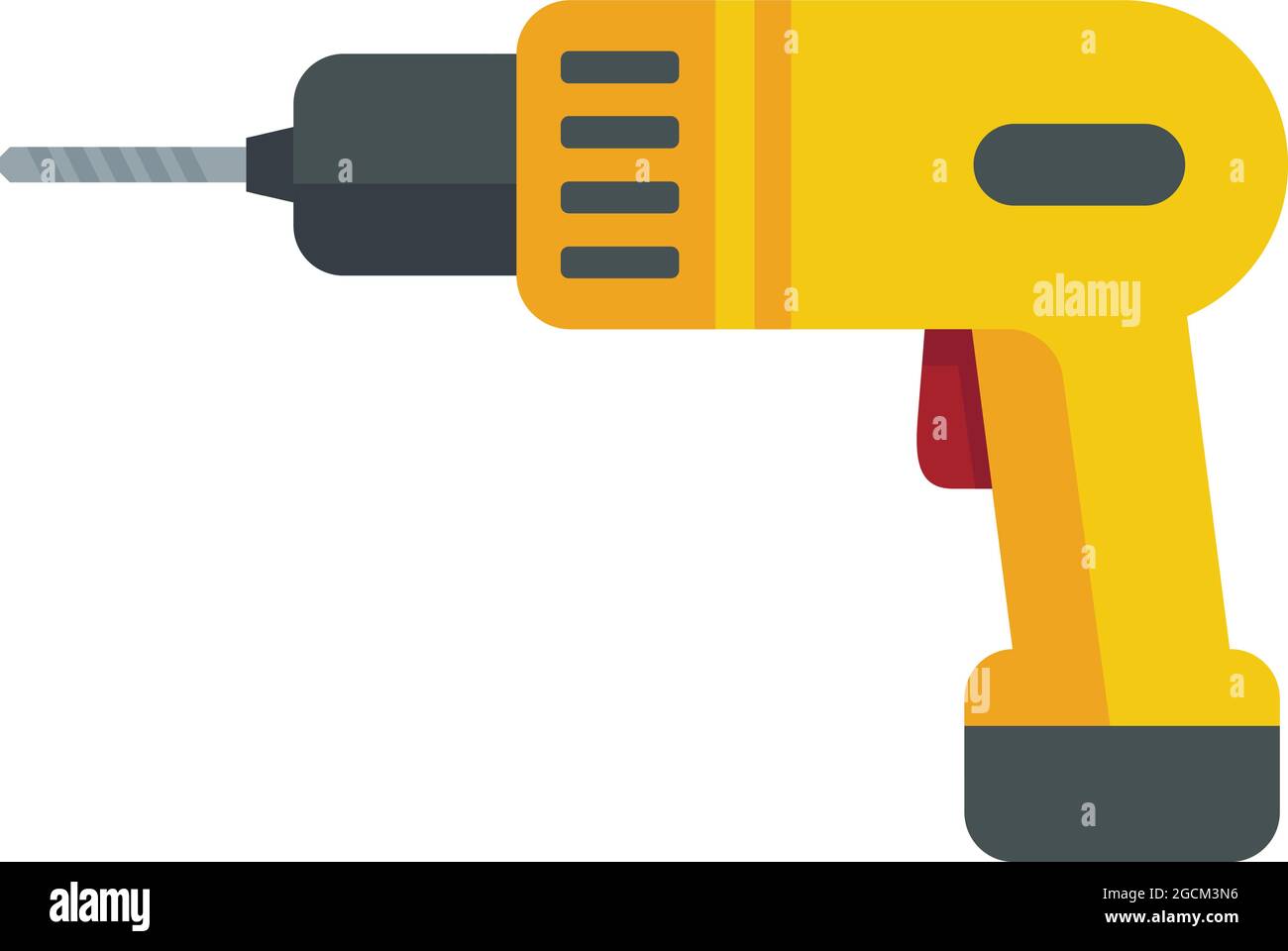 Hand drill icon. Flat illustration of hand drill vector icon isolated ...