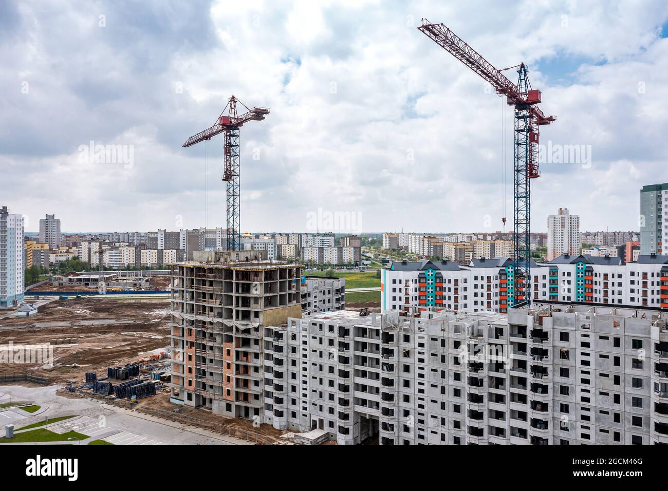 High rise building building complex business district hi-res stock ...