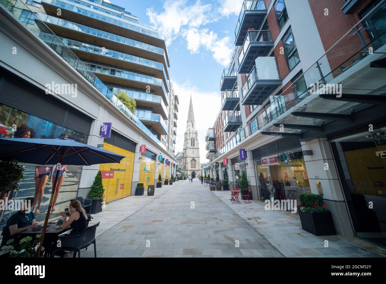 London - August 2021: Dickens Yard, St George Filmworks in Ealing- a ...