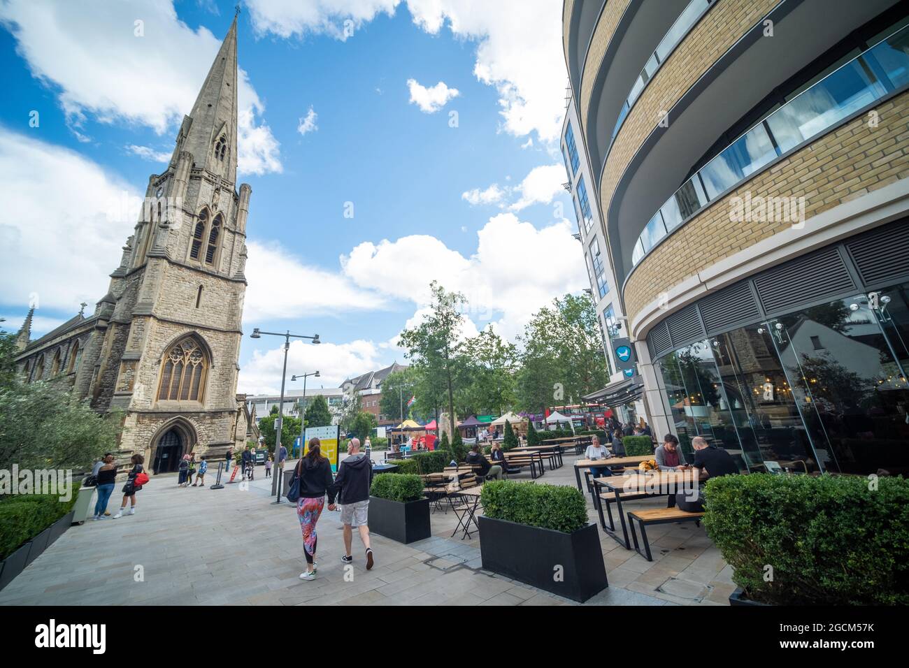 London - August 2021: Dickens Yard, St George Filmworks in Ealing- a ...