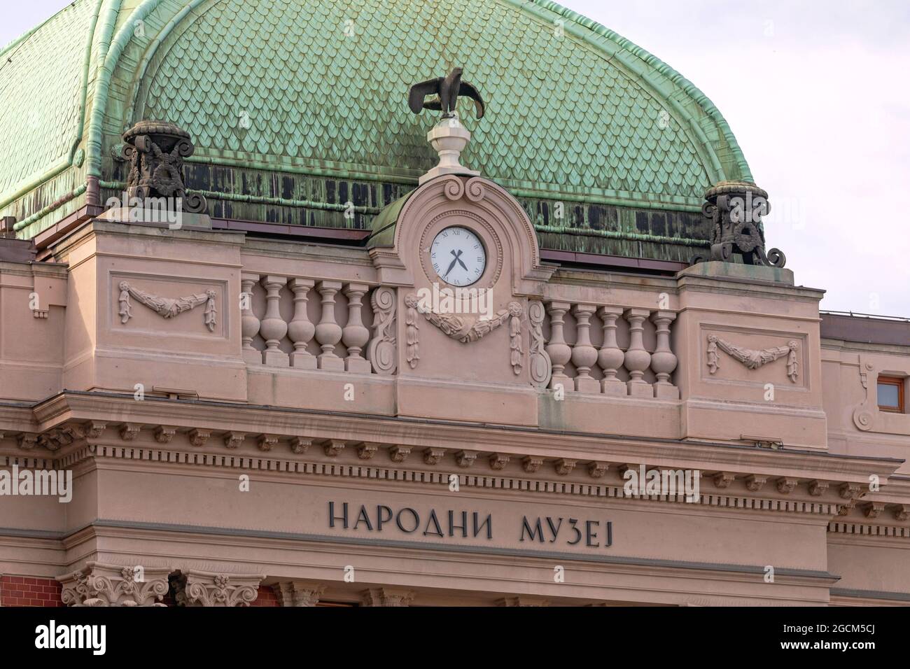 Belgrade, Serbia - April 12, 2021: Clock and Sign at National Museum ...