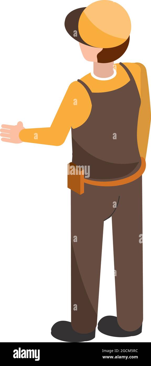 standing worker back view Stock Vector Image & Art - Alamy