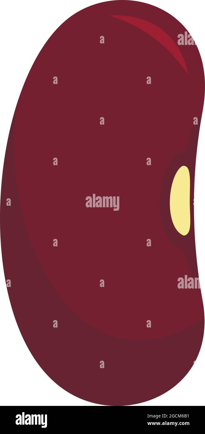 Organic kidney bean icon. Flat illustration of organic kidney bean ...