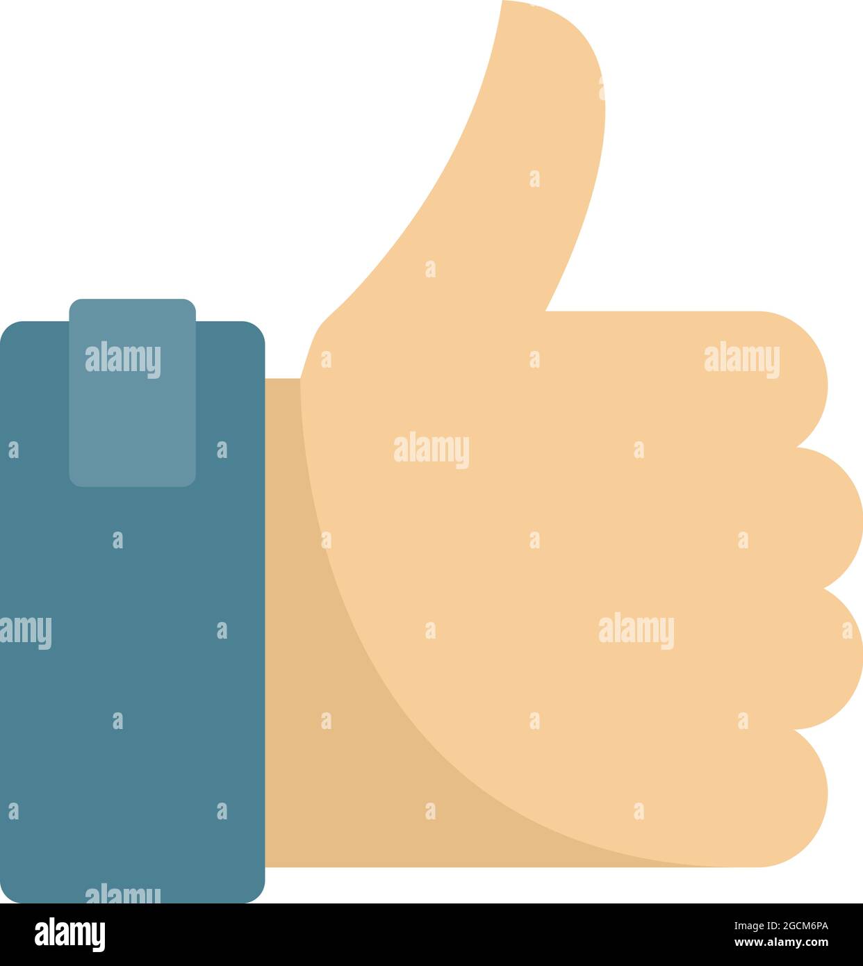 Excellence thumb up icon. Flat illustration of excellence thumb up ...
