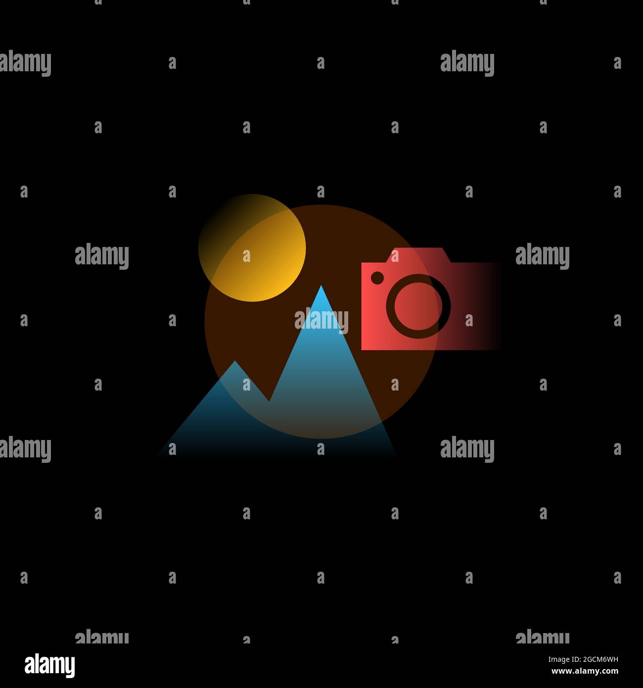 Gallery. Vector icon in gradient style. Editable illustration Stock ...