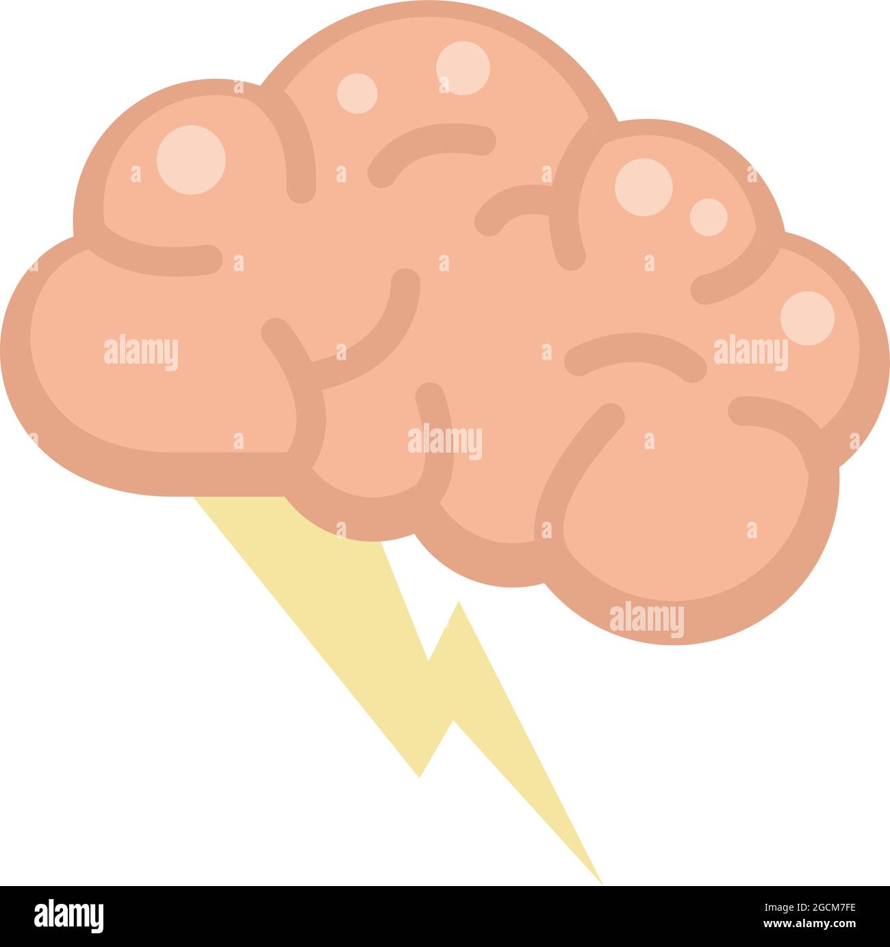 Brain innovation idea icon. Flat illustration of brain innovation idea ...