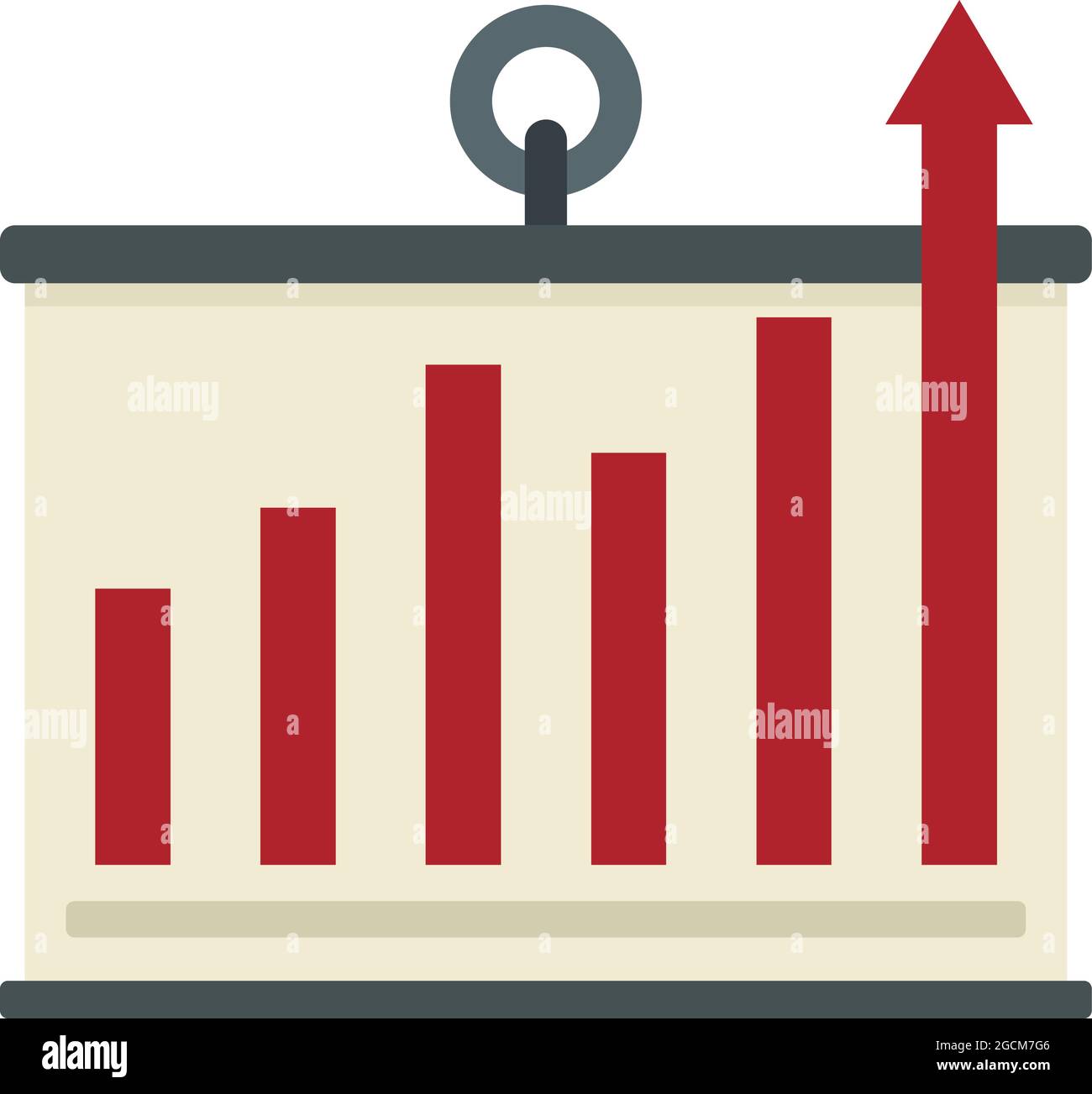 Banner graph innovation icon. Flat illustration of banner graph ...