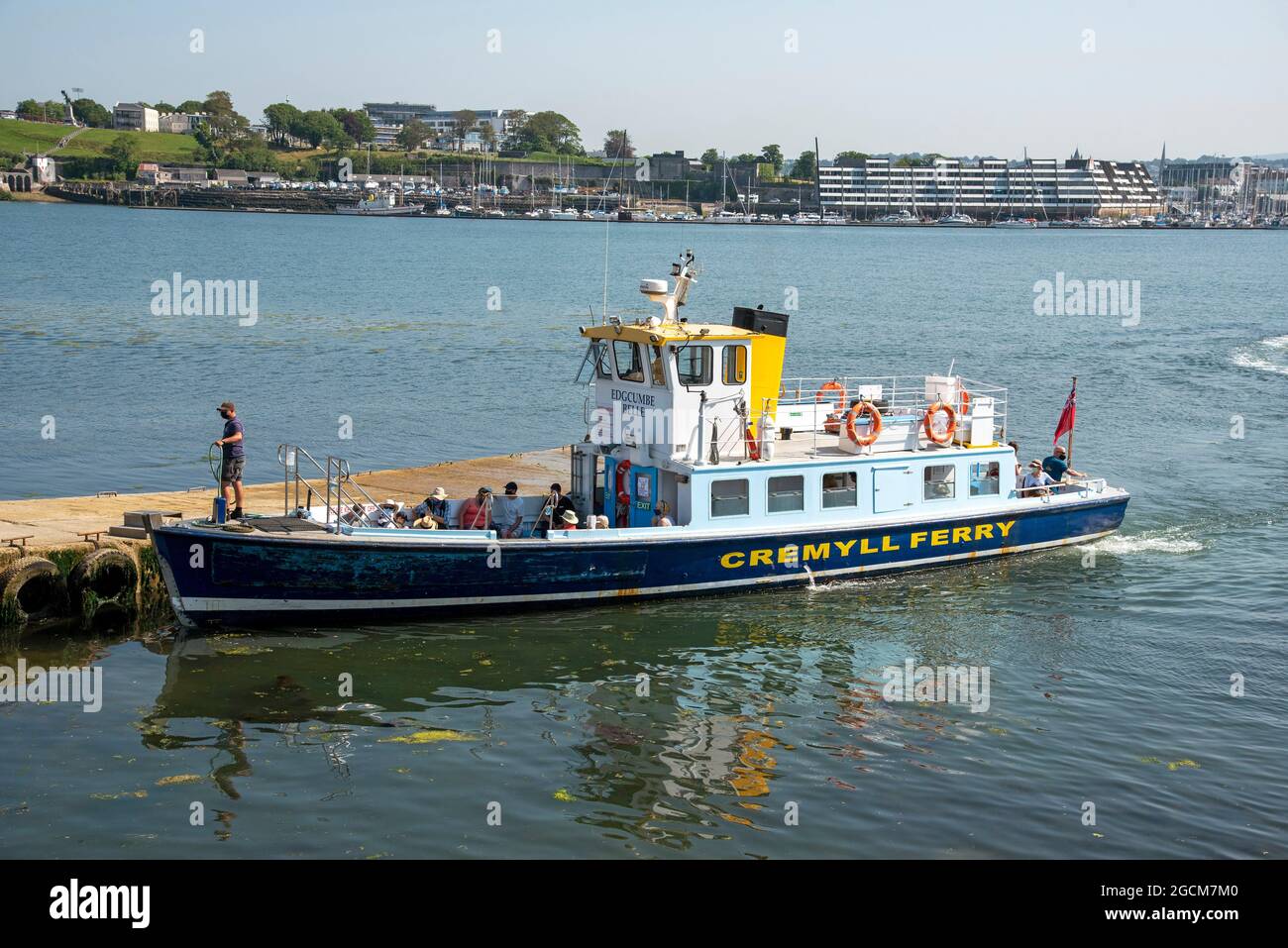 Cremyll, Cornwall, England, UK. 2021. The Cremyll ferry at Cremyll ...