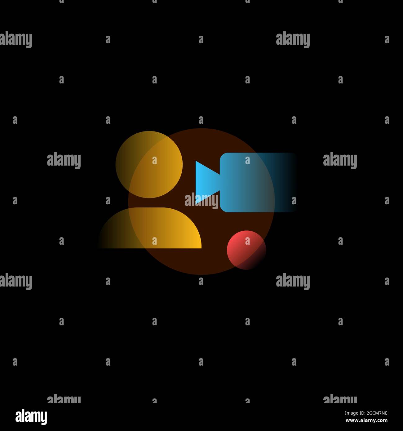 Meet. Vector icon in gradient style. Editable illustration Stock Vector ...