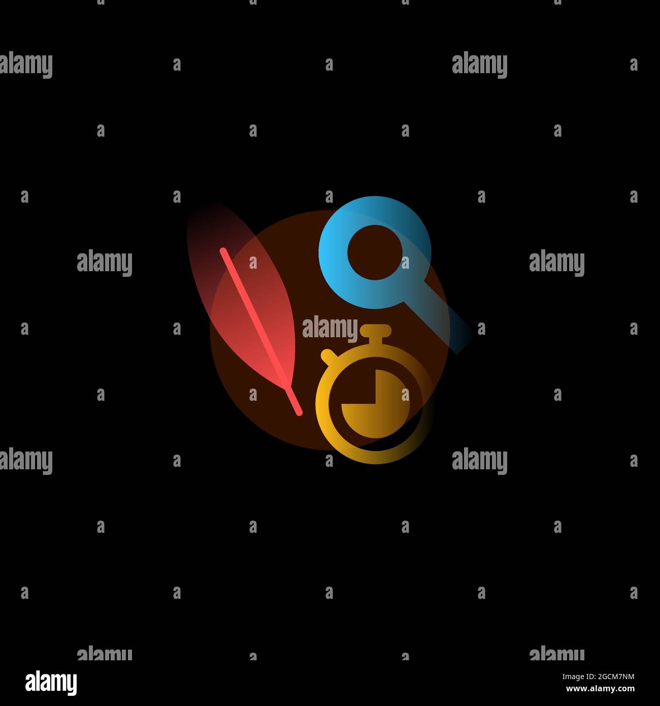 Pending. Vector icon in gradient style. Editable illustration Stock ...