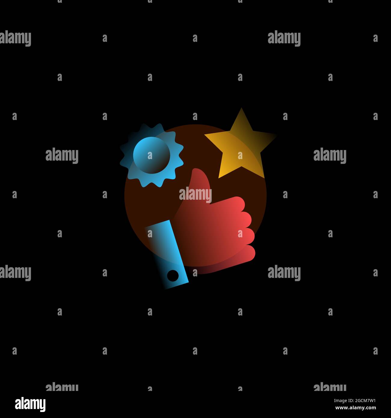 Recommended. Vector icon in gradient style. Editable illustration Stock ...