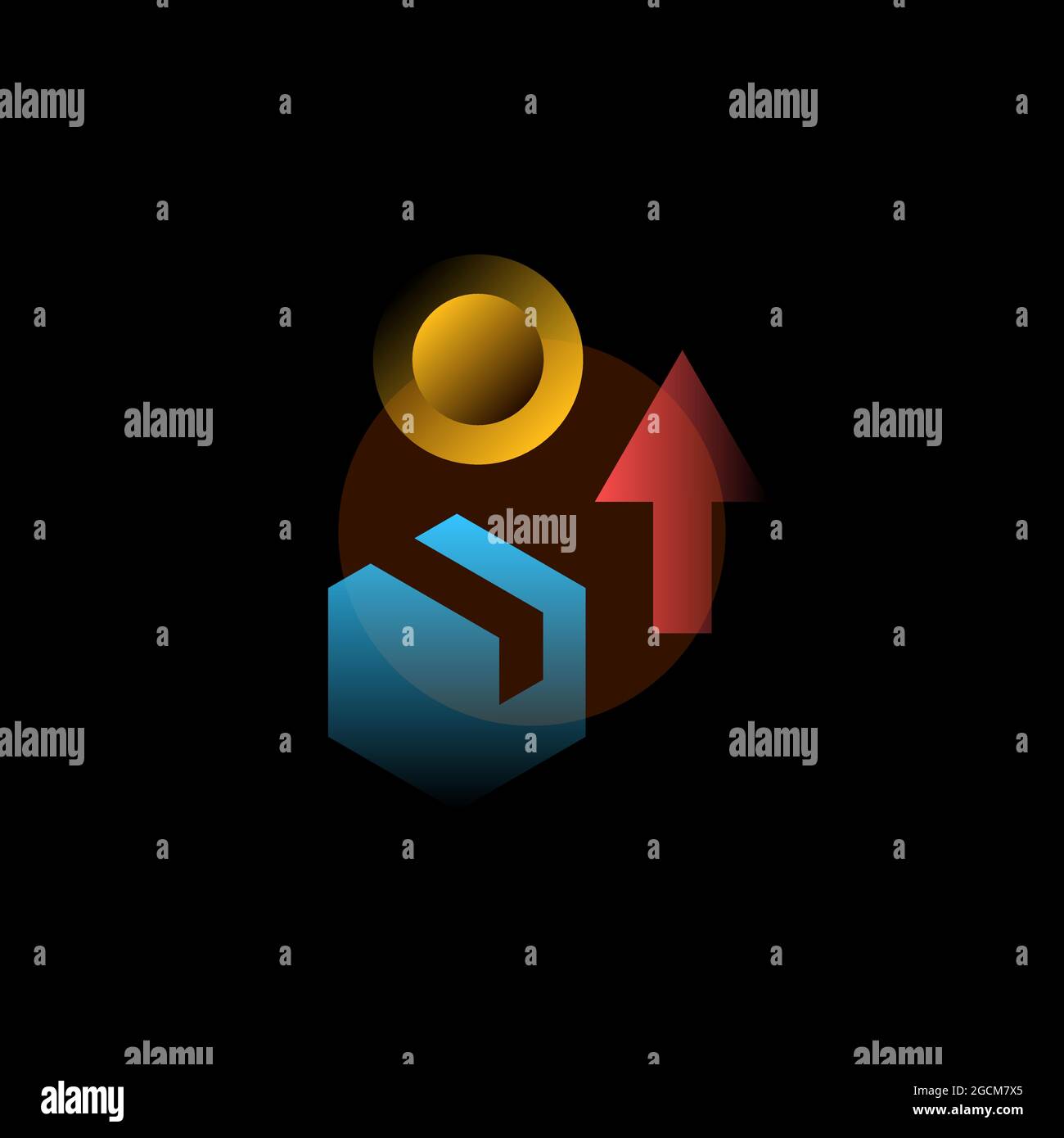 Sell. Vector icon in gradient style. Editable illustration Stock Vector ...