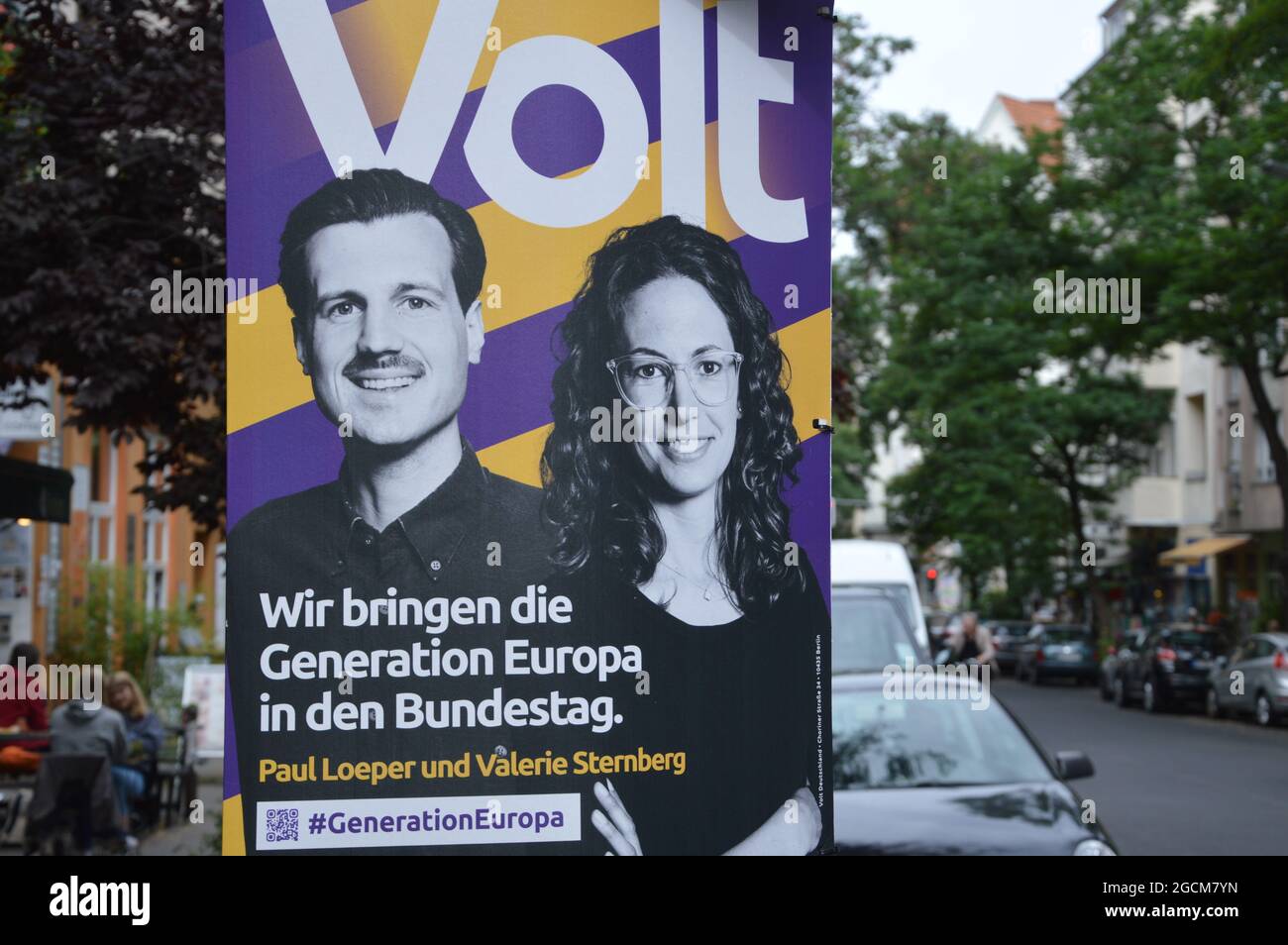 Election posters in Schöneberg, Berlin, Germany - August 9, 2021 Stock ...
