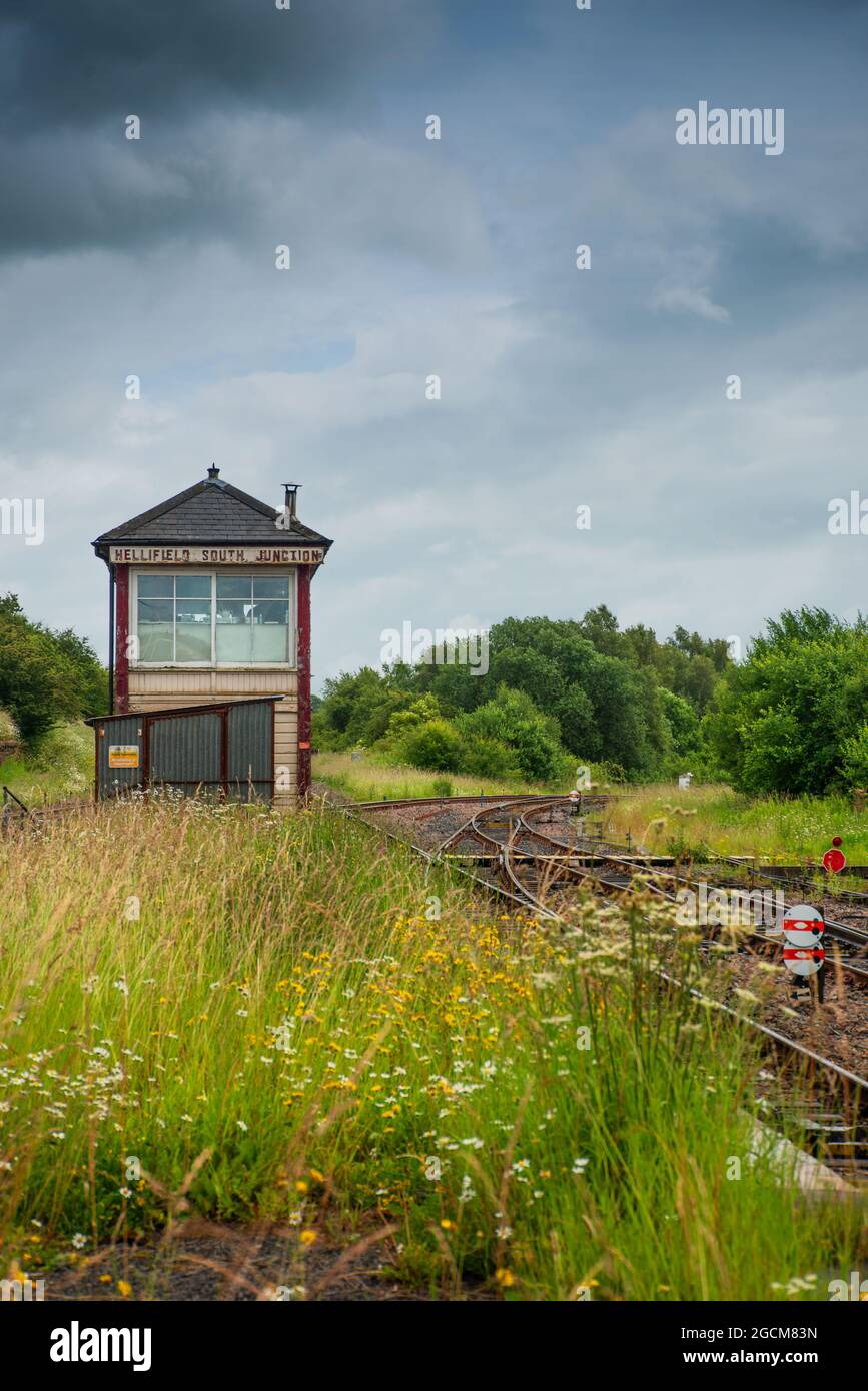 Signal box Hellifield North Yorkshire Stock Photo - Alamy