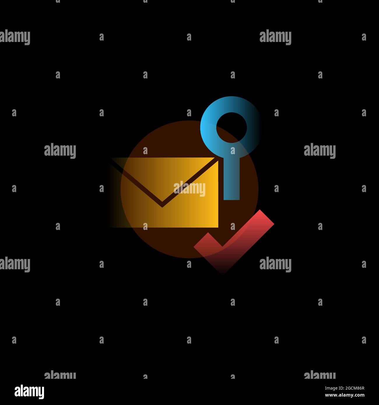 Verification. Vector icon in gradient style. Editable illustration ...