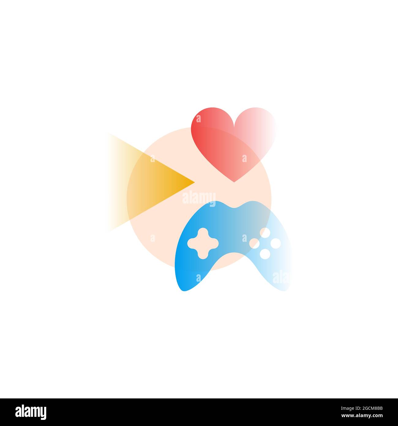Games. Vector icon in gradient style. Editable illustration Stock ...
