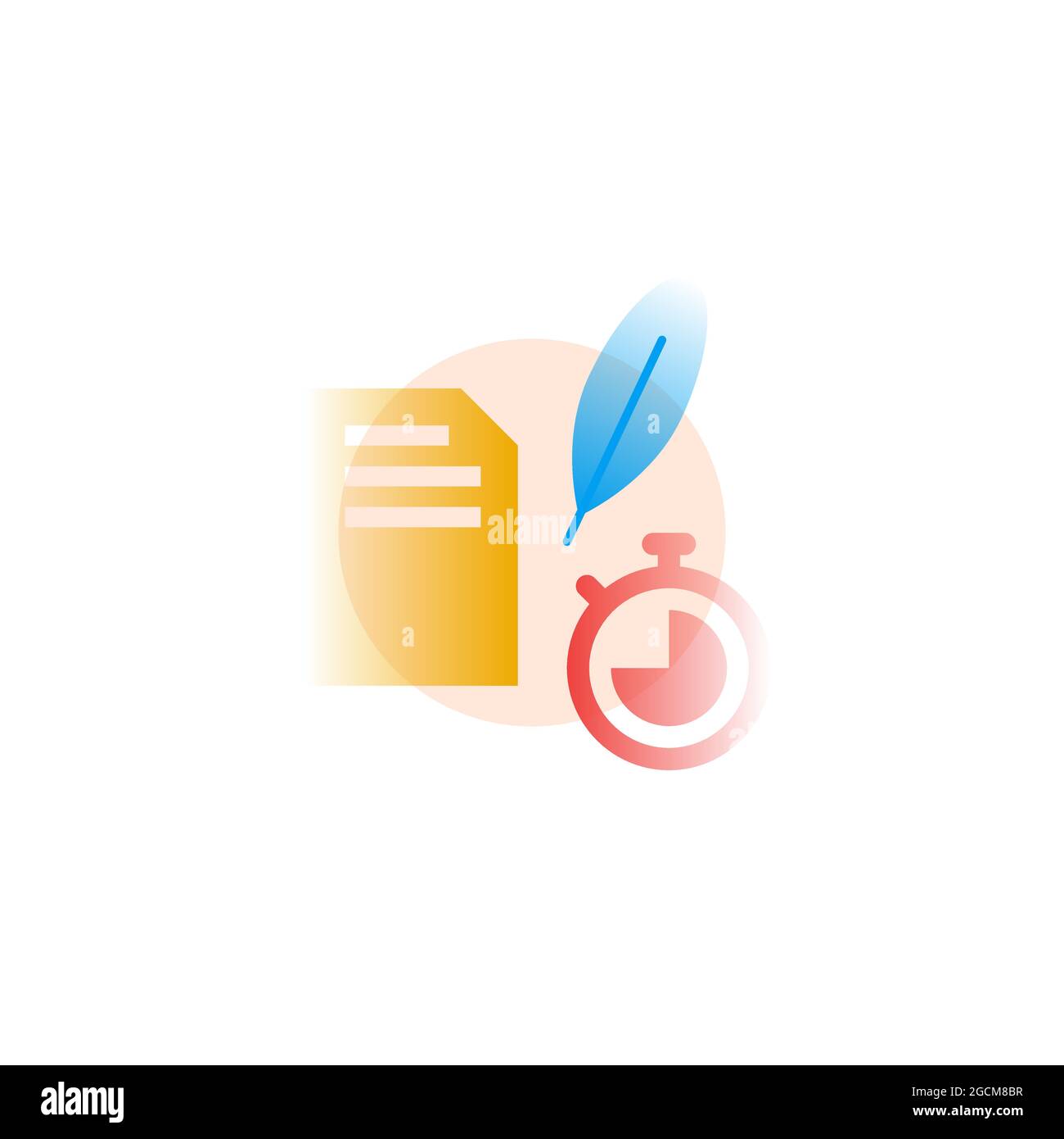 Draft. Vector icon in gradient style. Editable illustration Stock ...