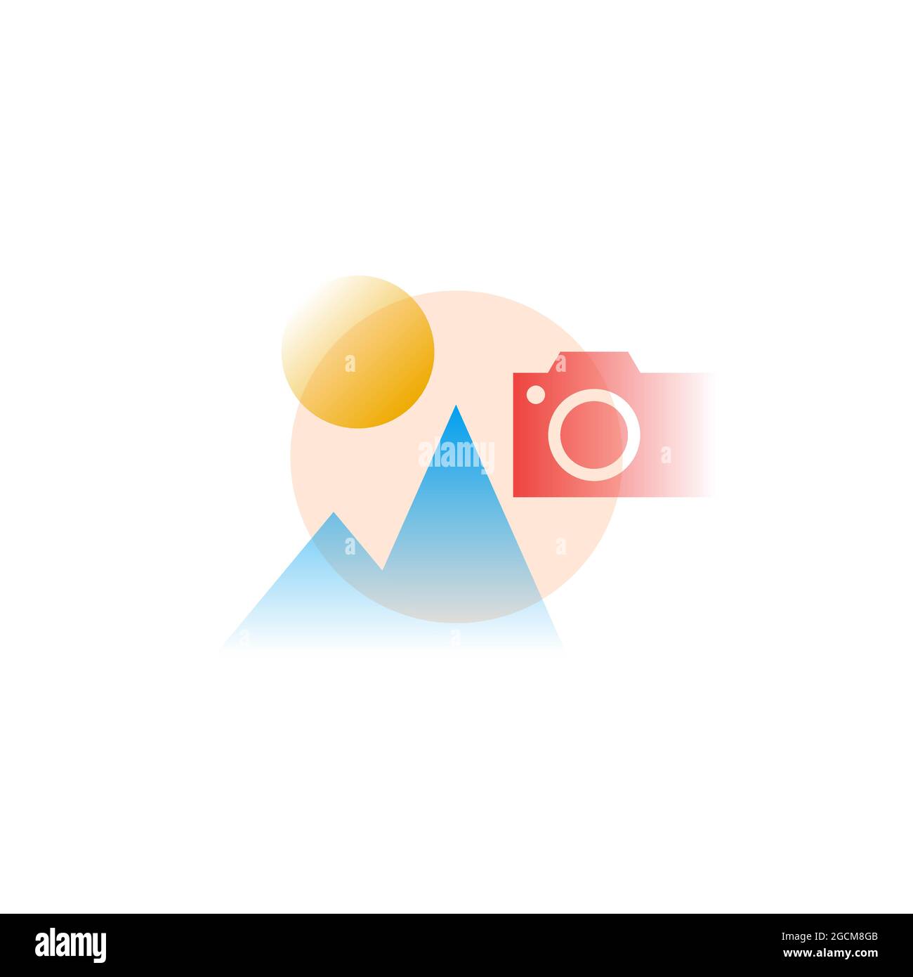 Gallery. Vector icon in gradient style. Editable illustration Stock ...