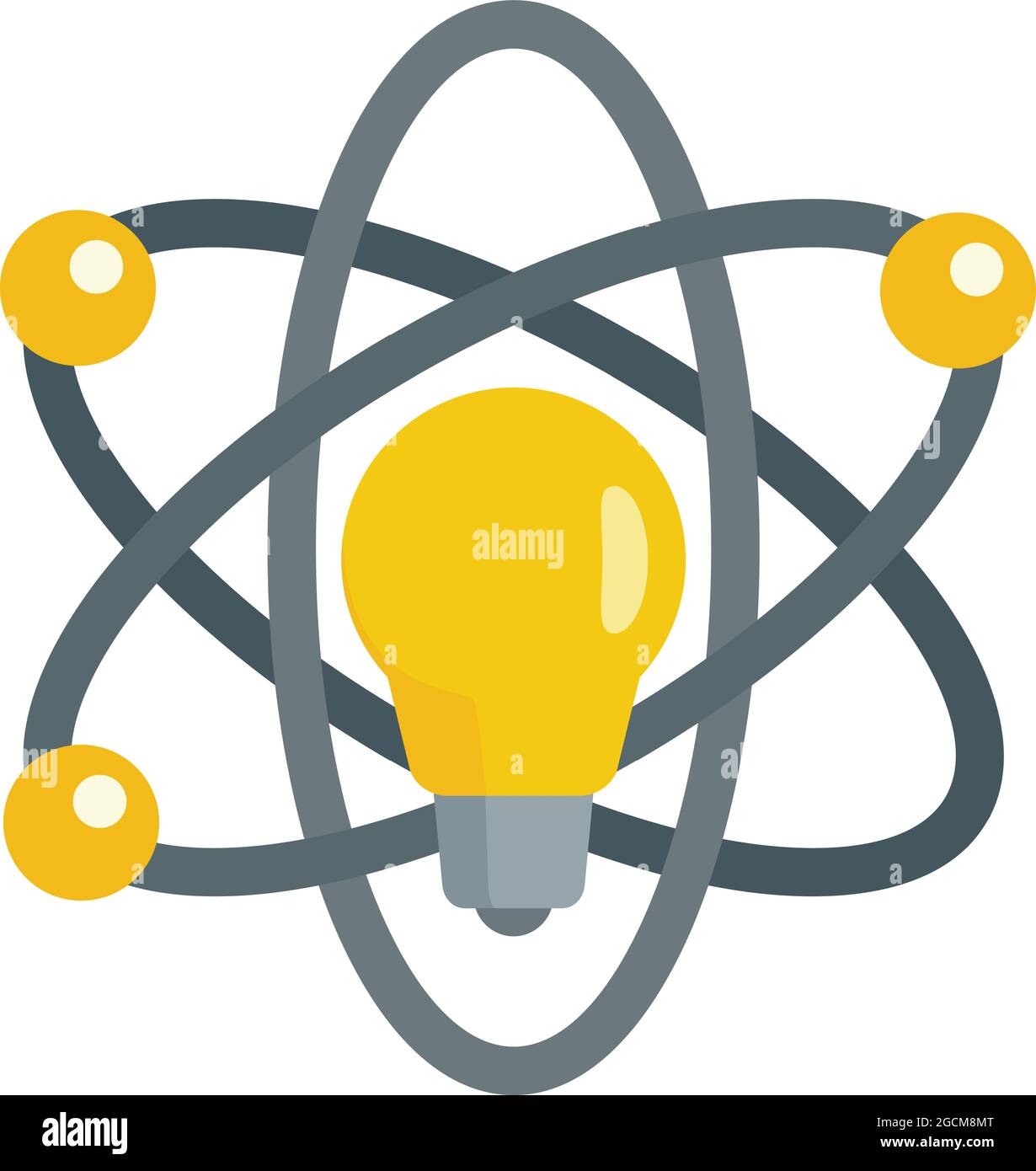 Atom idea innovation icon. Flat illustration of atom idea innovation ...