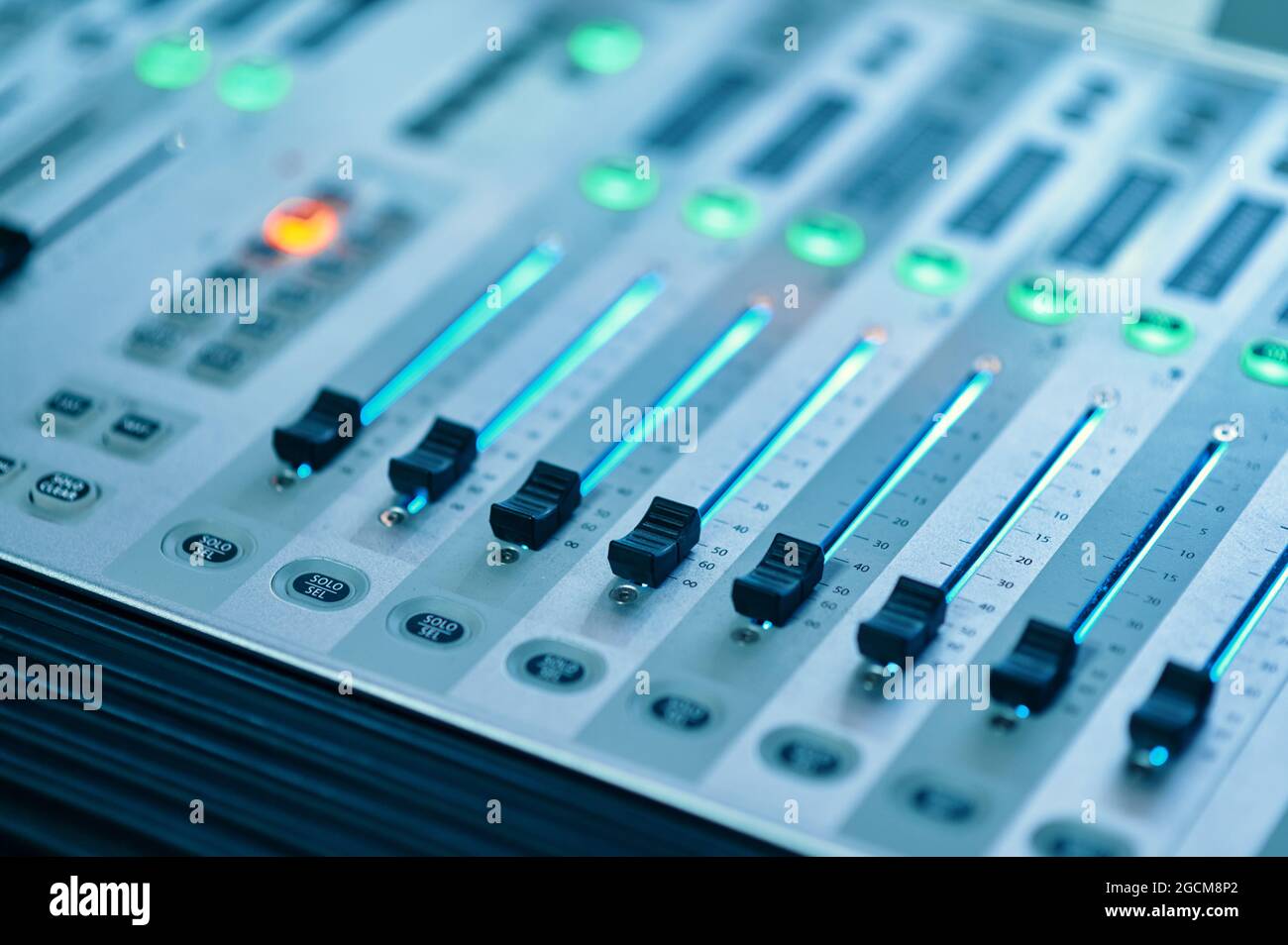 Mixing console, studio and concert equipment Stock Photo - Alamy