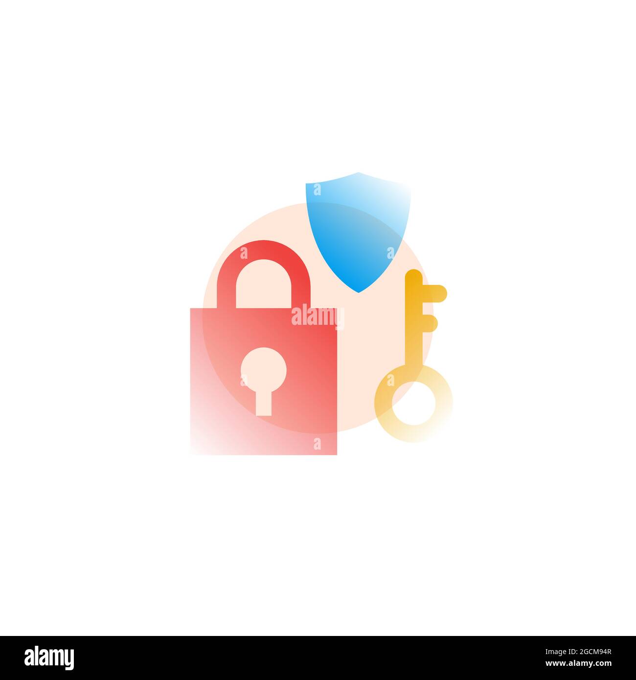 Password. Vector icon in gradient style. Editable illustration Stock ...