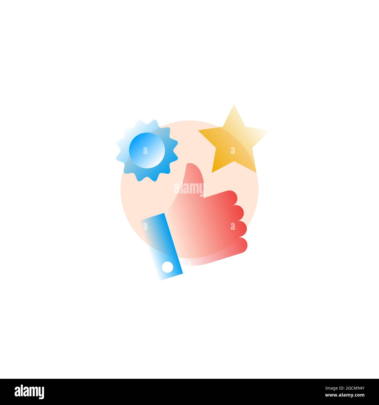Recommended. Vector icon in gradient style. Editable illustration Stock ...