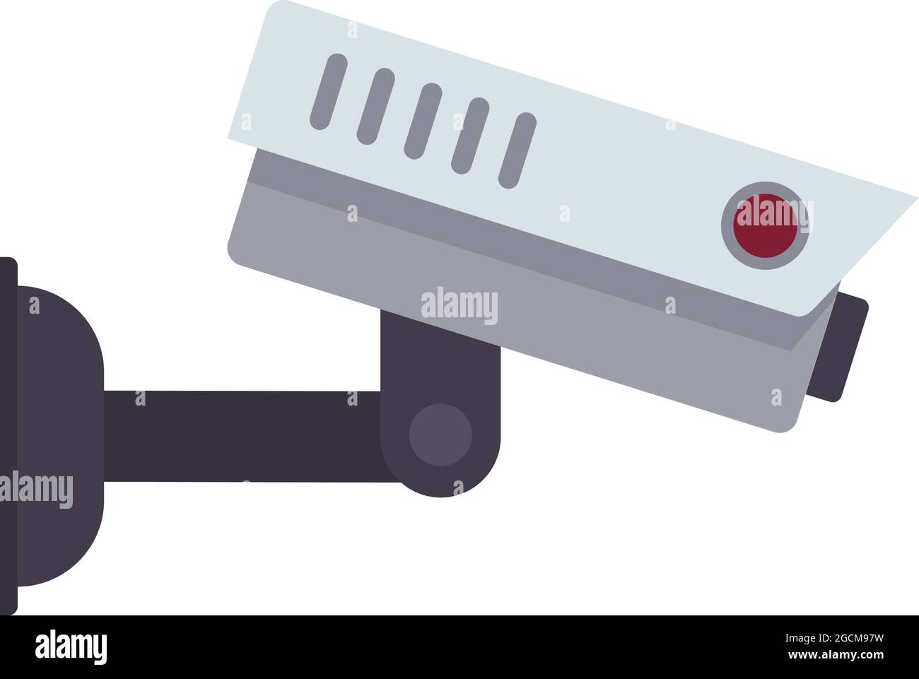 Airport security camera icon. Flat illustration of airport security ...
