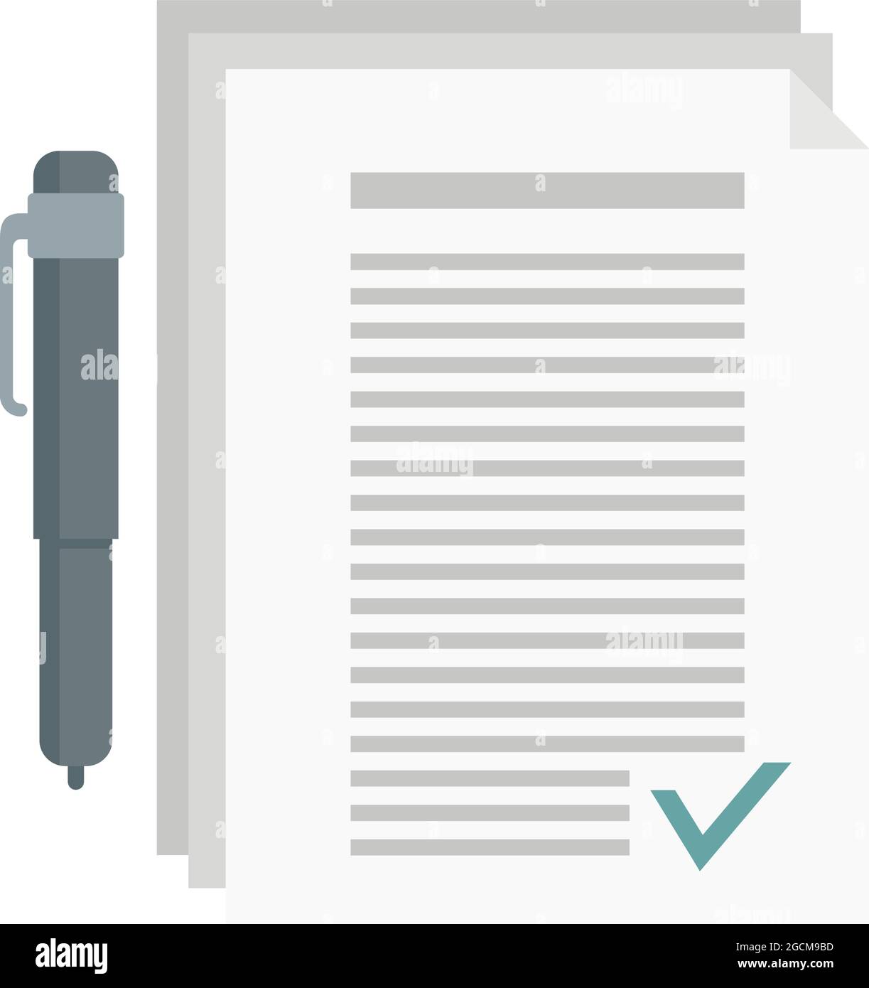 Passport control icon. Flat illustration of passport control vector ...