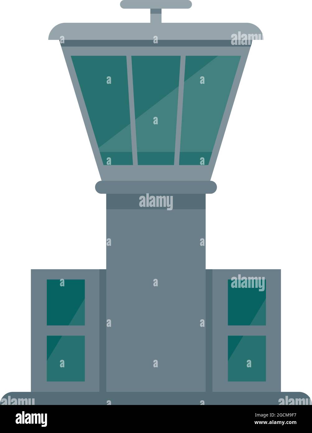 Airport tower icon. Flat illustration of airport tower vector icon ...