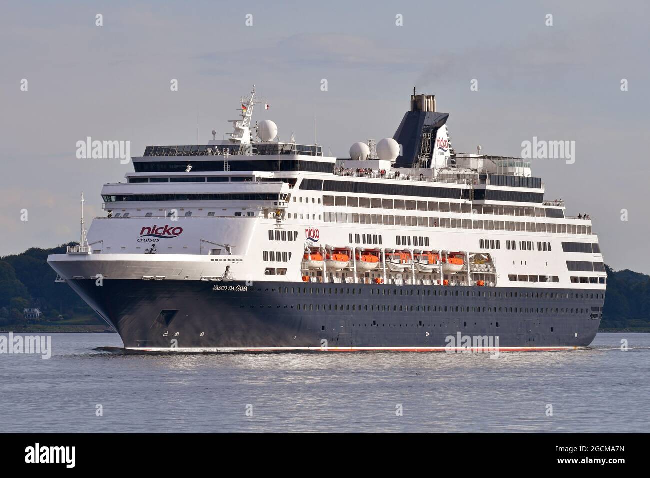 nicko cruises' VASCO DA GAMA outbound from Kiel Stock Photo - Alamy