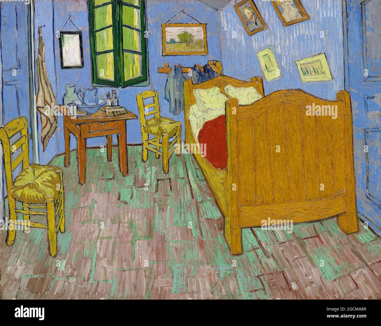 Famous painting, The Bedroom (1889) by Vincent Van Gogh Stock Photo - Alamy