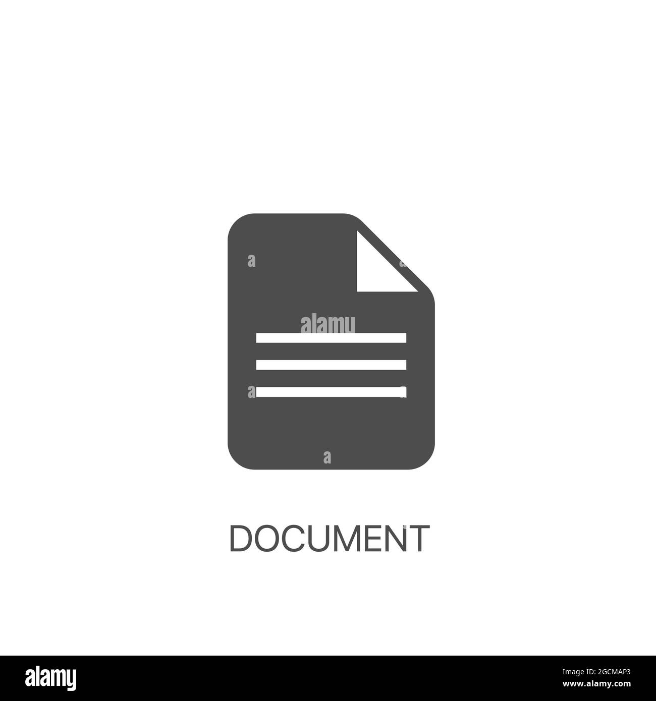 Document Paper Line Icon Linear Style Pictogram Stock Vector Image