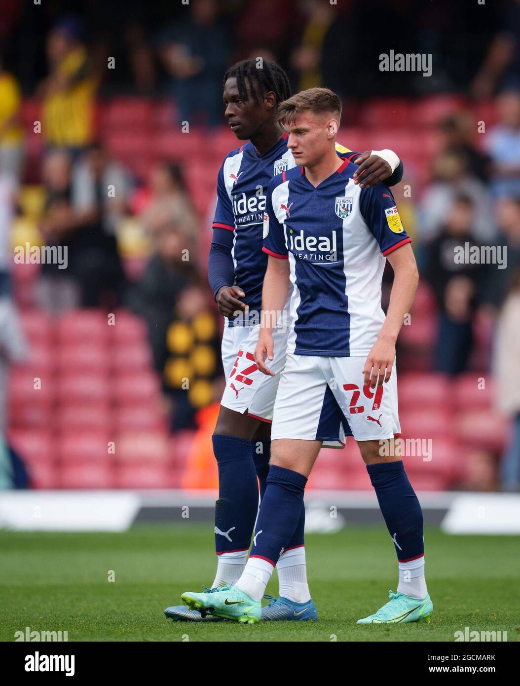 Watford, UK. 24th July, 2021. Quevin Moises Castro (left) & Taylor ...