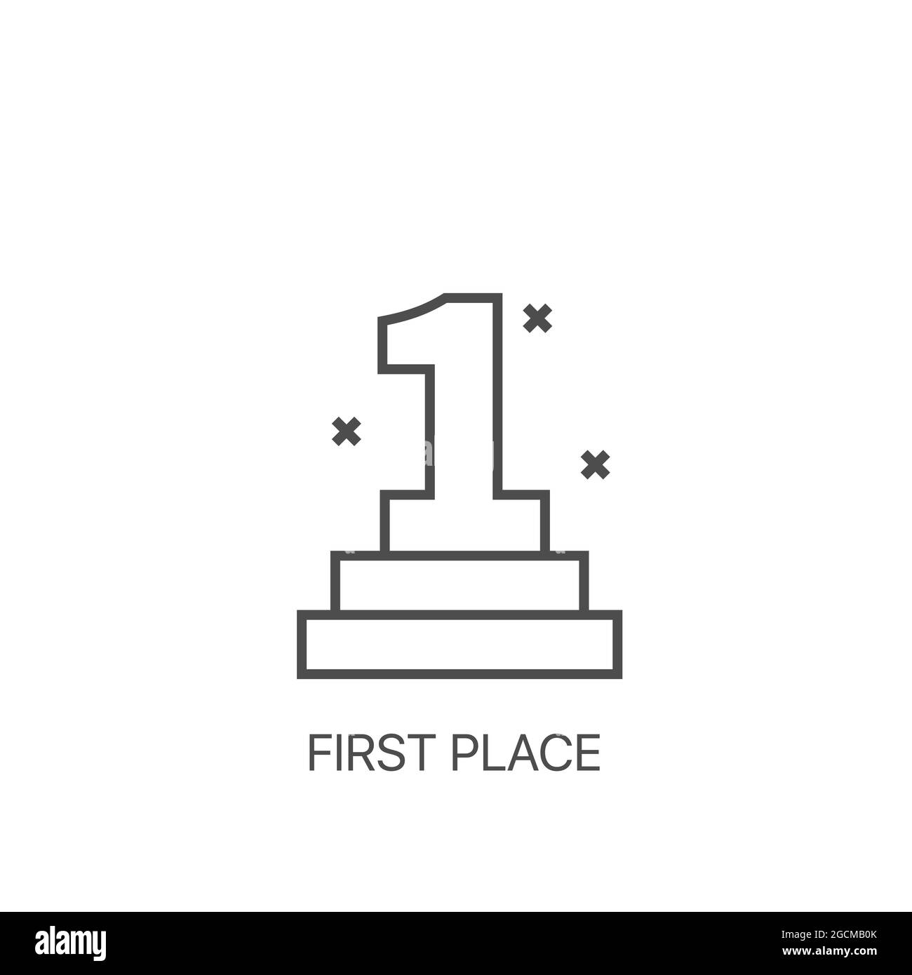 First place vector icon. Success symbol award champion illustration ...