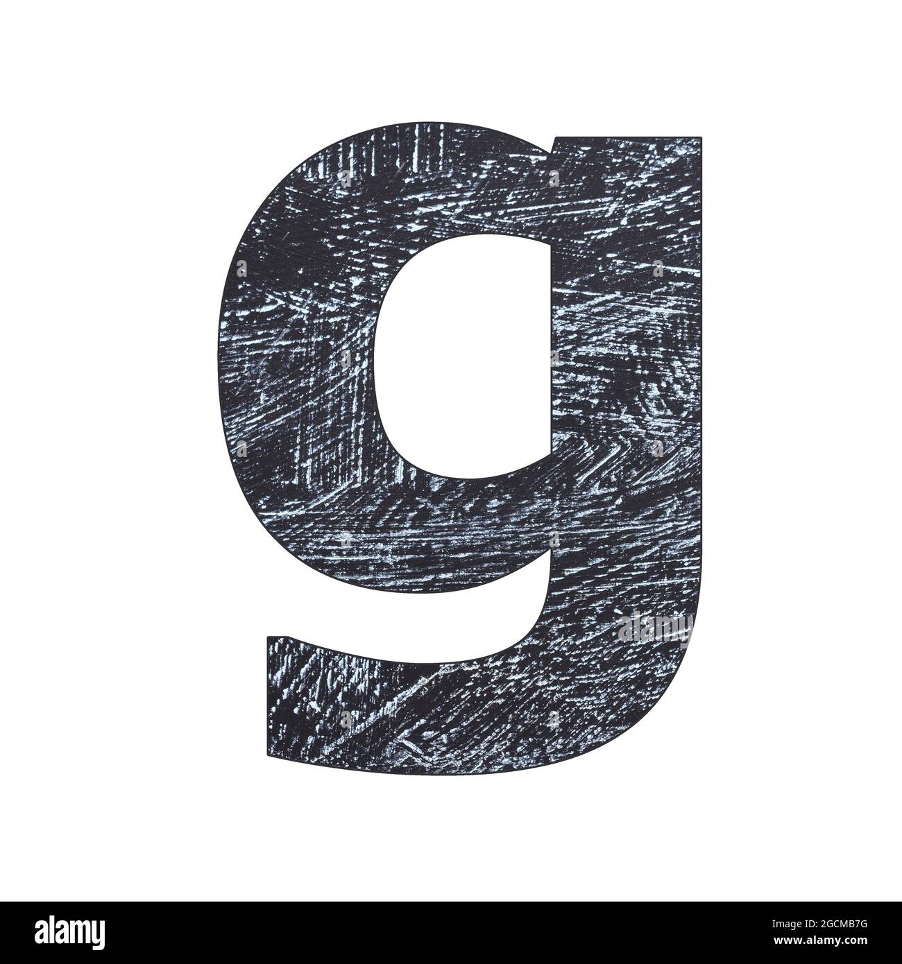 g Lowercase letter - font alphabet hand drawn with chalk Stock Photo ...