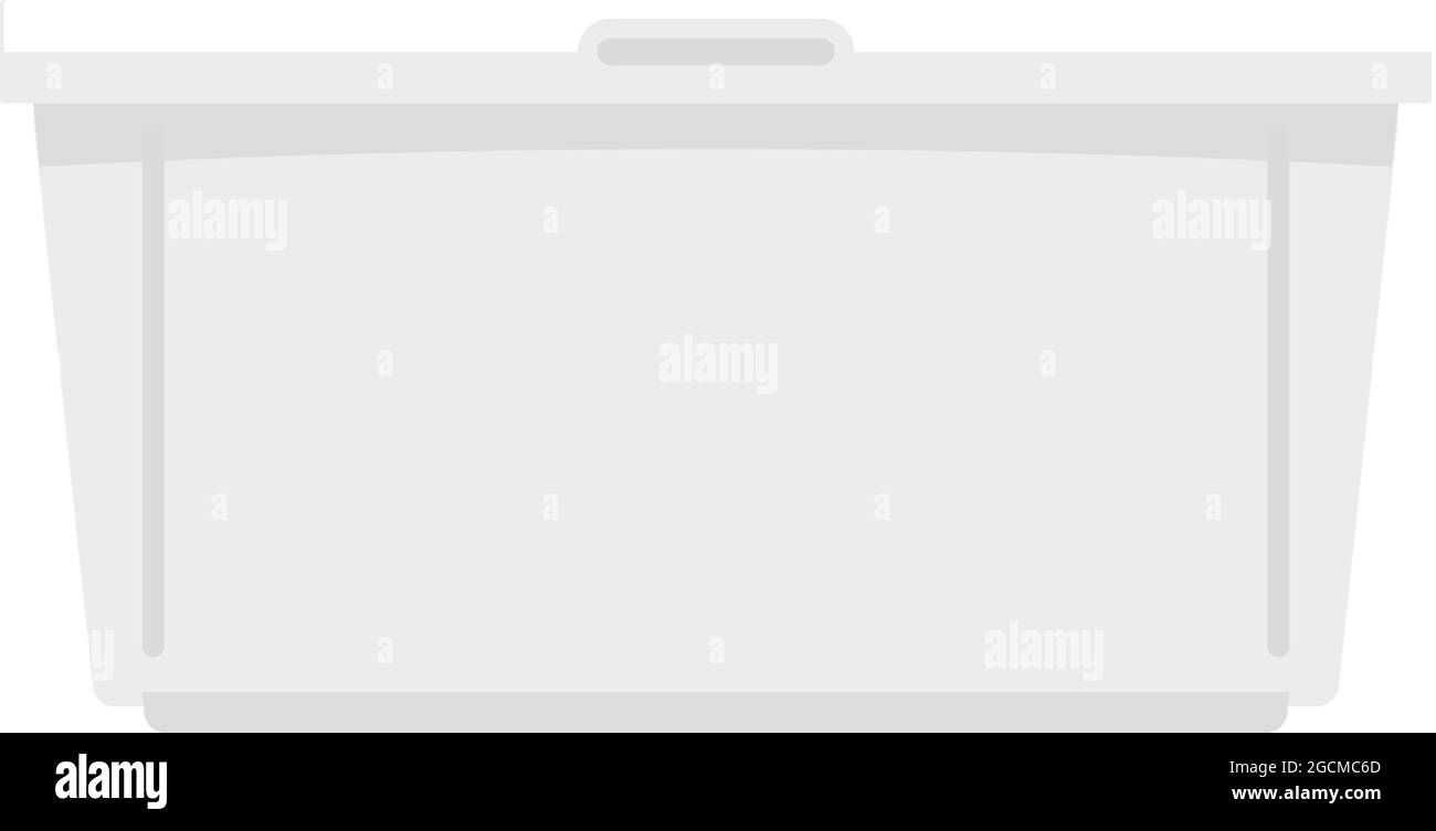 Storage food plastic box icon. Flat illustration of storage food ...